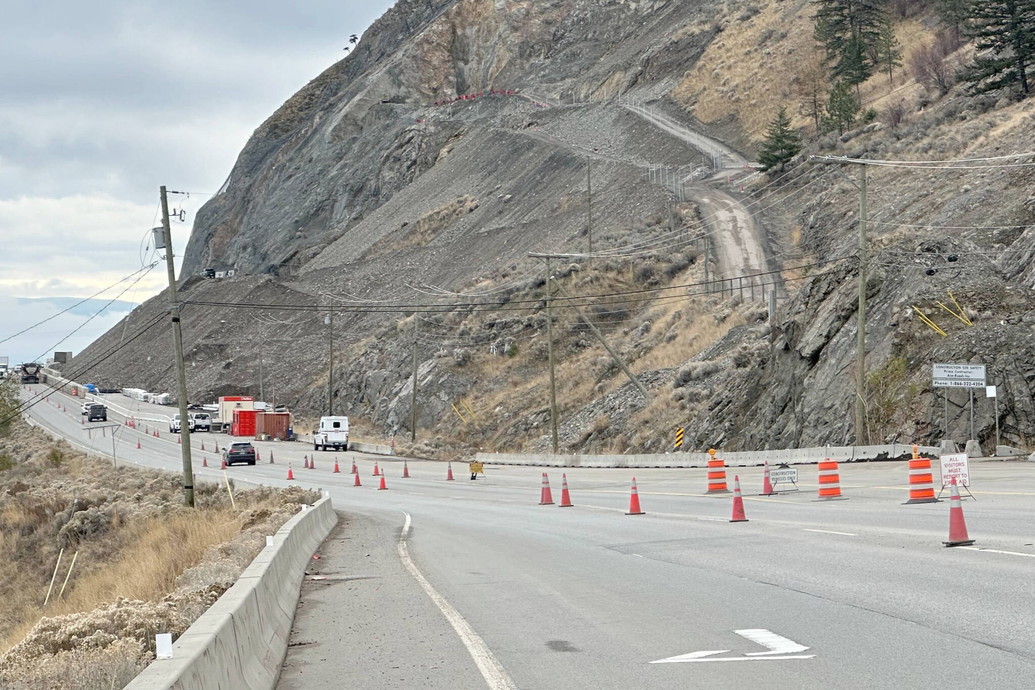 Highway work to resume at rock slide north of Summerland | The ...