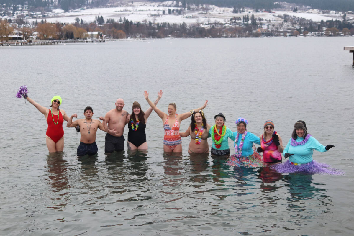 Swimmers plunge into 2026 with icy polar dip at Kal Beach in Coldstream ...